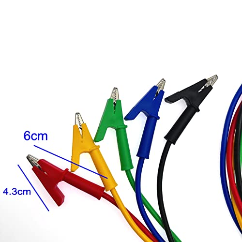 JZK 5 Colors Double Ended crocodile leads, Multimeter test leads with ...