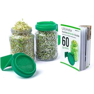 sprout-me Combo Of 2 Sprouts Maker Box Jar with 60 Recipe Guide | Glass ...