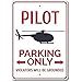Amazon.com: Tengss Pilot Parking Metal Signs Vintage Tin Sign Poster ...