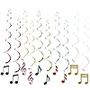 Amazon.com: BLUE PANDA 30 Pack Hanging Music Note Swirl Decorations for ...