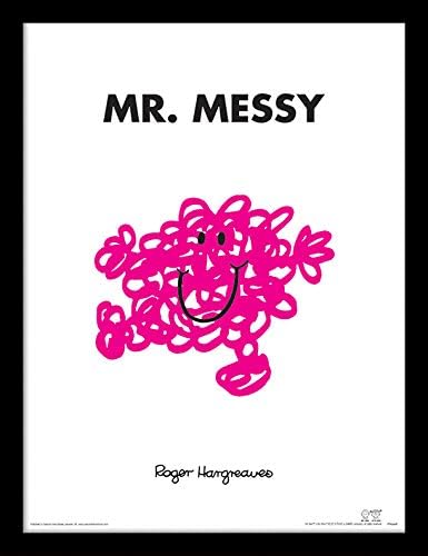 Mr Men & Little Miss 30 x 40 cm Men-Mr Messy Framed Print, Multi-Colour ...