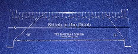 Amazon.com: Stitch in The Ditch Ruler Template 9 Inches 1/4 Inch Thick ...