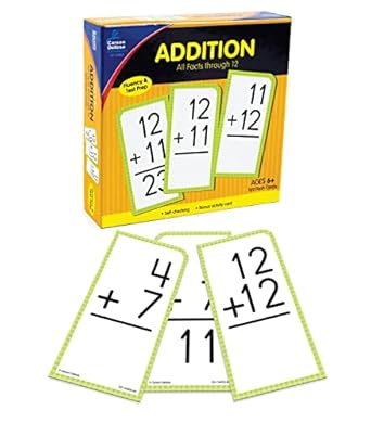Carson Dellosa 169 Addition Flash Cards, All Facts for Adding Through ...