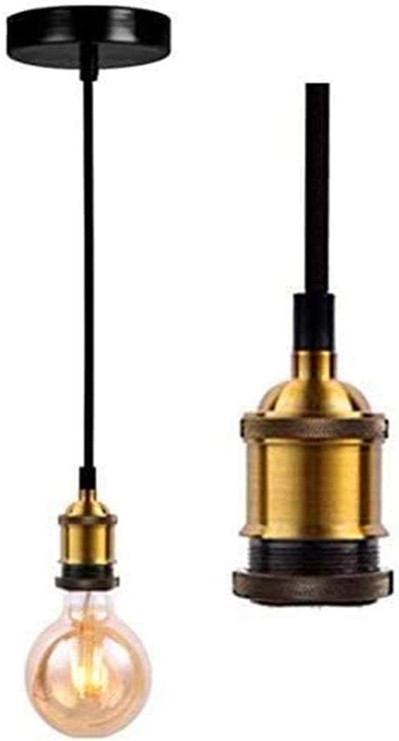 JING Vintage Pendant Light Fitting,Industrial Bronze Copper&Black ...