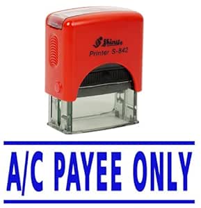 A/C Payee ONLY Self Inking Rubber Stamp Office Stationary Custom Stamp ...