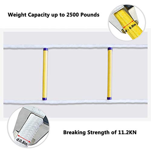 Snapklik.com : ANDGOO Emergency Fire Escape Rope Ladder 2 Story Homes ...