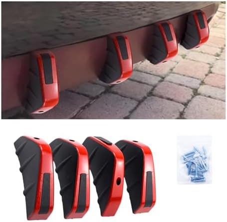 Amazon.com: Augeny 4PCS Car Rear Lower Bumper Wing Lip Diffuser, Anti ...