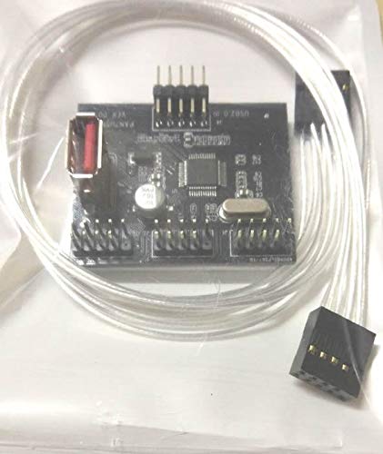 Amazon.com: 9pin Motherboard Header to 3x9-Pin Male+USB2.0 HUB ...