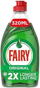 Fairy Original Washing Up Liquid With Upto 2X Longer Lasting, 320ml ...