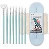 Amazon.com: HIMI Paint Brushes Set 8 Pcs for Acrylic Oil Gouache ...