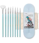 Amazon.com: HIMI Paint Brushes Set 8 Pcs for Acrylic Oil Gouache ...