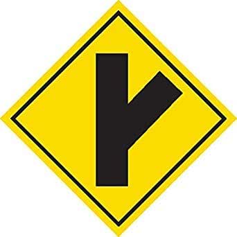 Vinyl Decal Safety Road Sign Sticker - Sharp Junction - 5" Wide (10 ...