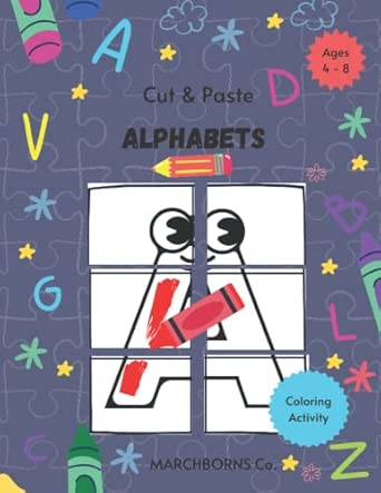 Cut and Paste Alphabets A-Z: Color Laminate cut and Glue activity book ...