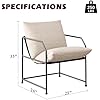 Amazon.com: Homy Grigio Sling Accent Chair Mid Century Modern Arm Chair ...