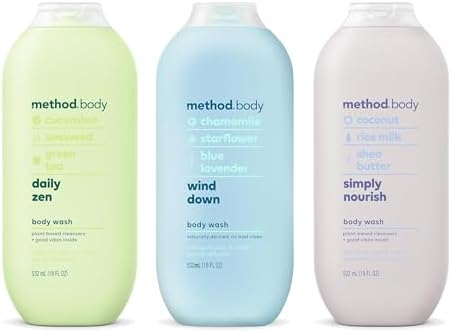 Amazon.com : Method Body Wash Variety Pack - Wind Down 18 fl oz, Simply ...