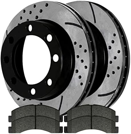 Amazon.com: AutoShack Front Brake Kit Replacement for 2000-2005 Ford Excursion 4WD Drilled ...