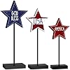 Amazon.com: DECEED 3 PCS 4th of July Wood Star Table Sign, Wooden ...