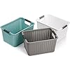 Amazon.com: Lawei 9 Pack Plastic Storage Baskets, 10.5 x 7.1 x 5.5 Inch ...