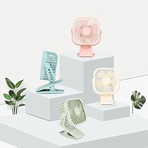 LOOM TREE® USB Mini Fan Rechargeable Clip Desktop Fan 2 Speed 600mAh ...