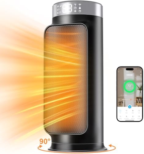 Amazon.com: Atomi Smart WiFi Tower Heater –25” 1500W, Wide-Angle ...