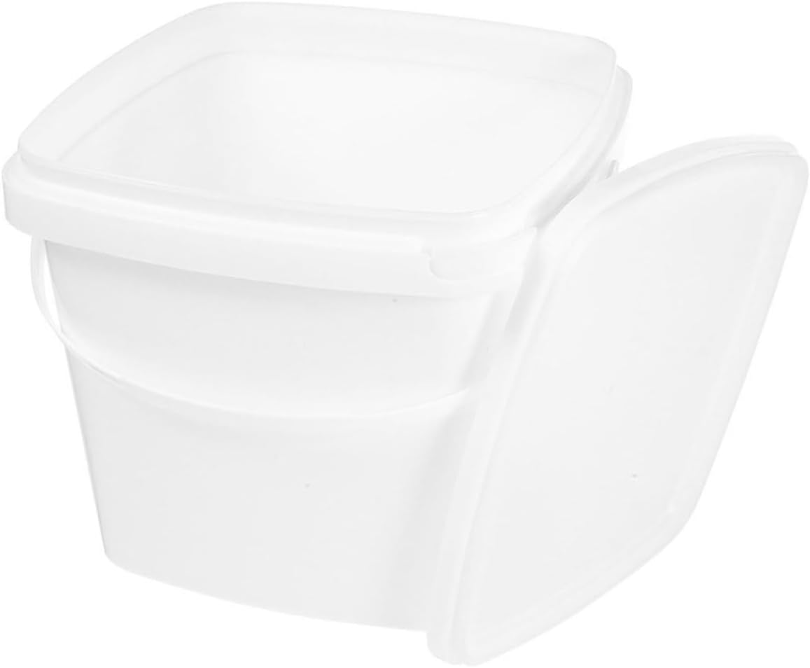 Amazon.com: ETHZZLE Plastic Bucket with Handle and Lid Reusable ...