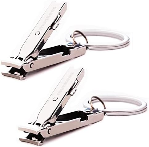 Amazon.com : munkees Ultra-Thin Nail Clippers Keychain, Mini Foldable ...
