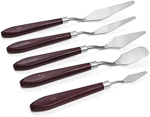5 Pcs Palette Knife Set, Stainless Steel Spatula Palette Knives ...