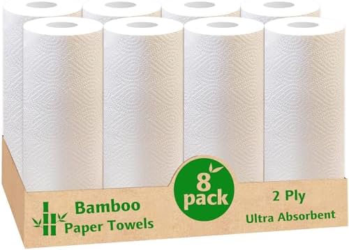 Amazon.com: Bamboo Paper Towels, Recycled, Highly Absorbent, Organic ...