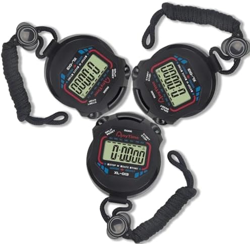 TINDTOP Digital Stopwatch Timer 4 Pack, Professional Sport Stopwatch ...