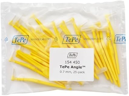 TePe Interdental Brush Angle - Yellow 0.7mm 25 pack by "TePe Oral ...