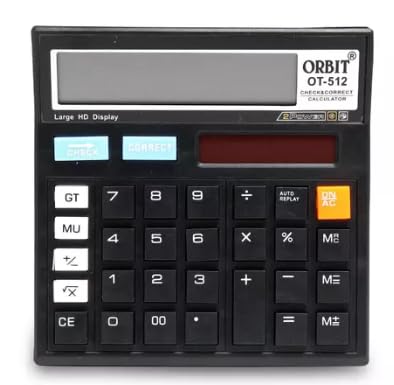 Qwid OT-512 Orbit Check and Correct Calculator Black Color : Amazon.in ...
