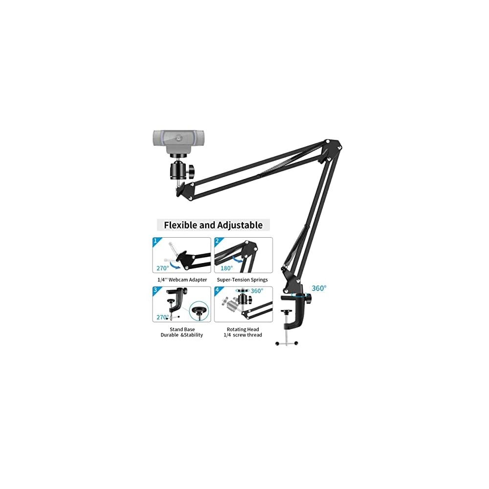 Stable Webcam Stand with 27in Scissor Arm for Nepal | Ubuy