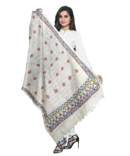 Buy Mithila Painting Dupatta, Mithila Painting, Beautiful Design at ...