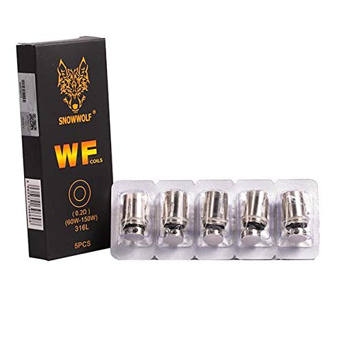 SnowWolf WF Coils 0.2 ohm 60W-150W 5 Pack Authentic Replacement Coils ...