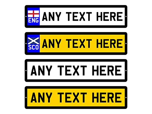 Personalised Number Plate ANY TEXT Novelty METAL Car Registration Sign ...