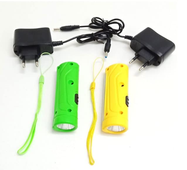 PLSUPREME 2 Pcs Combo of PL-006 3 Watt Rechargeable Torch with Charger ...