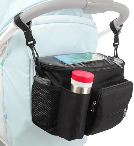 Amazon.com: PILLANI Universal Stroller Organizer - Stroller Caddy w ...