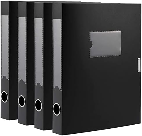 Amazon.com : HUA JIE A4 Storage File Boxes Plastic Archives Cases with ...