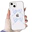 Amazon.com: Lovmooful Compatible for iPhone 13 Case Aesthetic Clear Cute Ribbon Bowknot Design ...