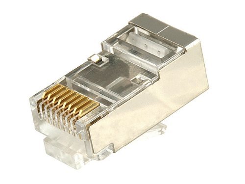 CLASSYTEK Steel Shielded CAT5 Plug RJ-45 Network Lan Crimp Connector ...