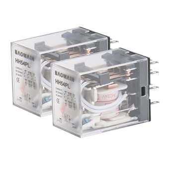 Baomain 2-Pack General Purpose Power Relay, HH54P-L AC 24V Coil, LED Indicator 14-Pin Terminal ...
