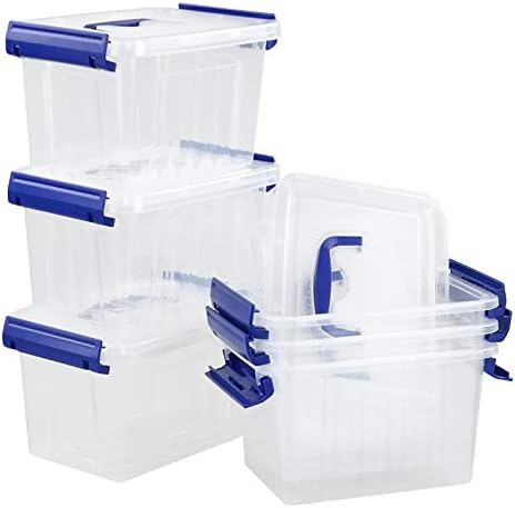 BANKERS BOX 4x 10L Plastic Storage Boxes with Lids. ProStore Super ...