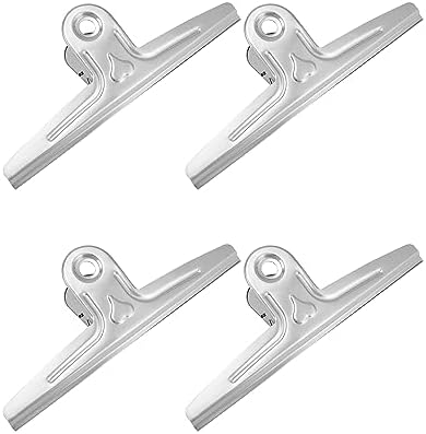 Amazon.com : QWORK Stainless Steel Extra Large Bull Clips, 4 Pcs 12 ...