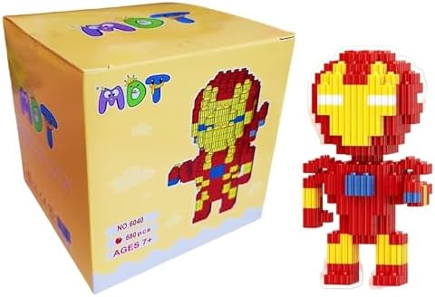 Birthday Popper Iron Man Superhero DIY Building Blocks Mini Figure ...