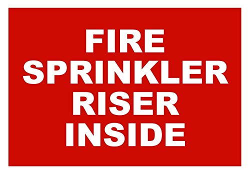 Amazon.com: BuildASign Fire Sprinkler Riser Inside Safety Sign- 7" x 10 ...