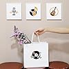 FINGERINSPIRE 9Styles Music Patterns Stencils with a Brush 15x15cm ...