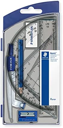 STAEDTLER 557 10 Noris Maths Set with Storage Tin (10 Pieces including ...