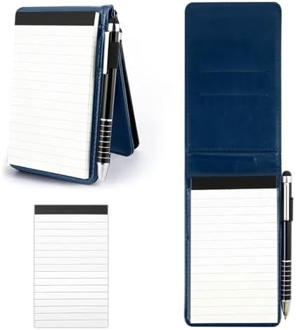 FINEASY Mini Pocket Notebook A7 Holder Set 100 Page 88G PU Leather ...