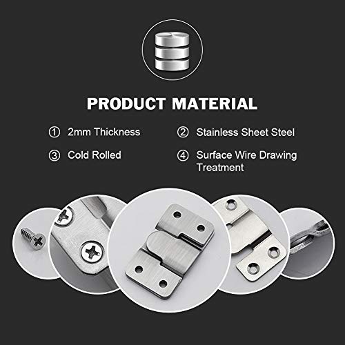 Furniture Extra-Thin Flush Mount Bracket- Large Picture Hangers- Heavy ...