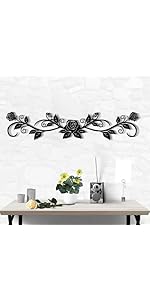 Amazon.com: DUOOLN 2 Pcs Metal Rose Tree Leaf Wall Decor, Long Iron ...